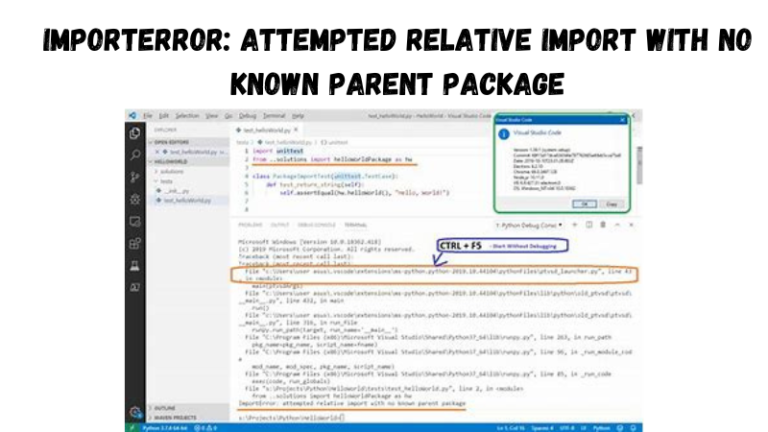 ImportError: Attempted Relative Import with No Known Parent Package